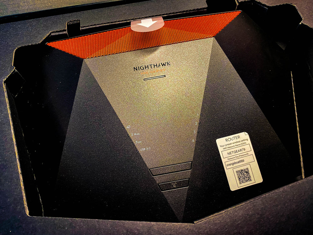 Netgear Nightawk XR1000 Audiophile Router x AfterDark. Black Modernize